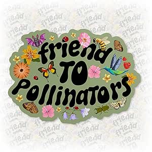 Amazon.com: Friend to Pollinators Sticker Wildlife Nature Environment ...