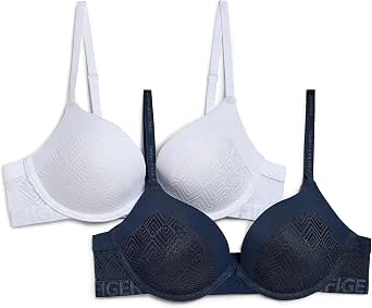 Tommy Hilfiger Women's All Over Lace Lightly Lined Micro Bra 2-Pack ...