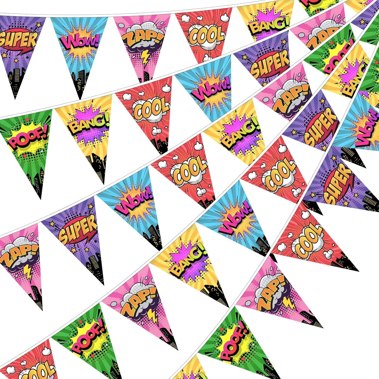 Amazon.com: 5Pcs Hero Birthday Party Banner Decorations Super Theme ...