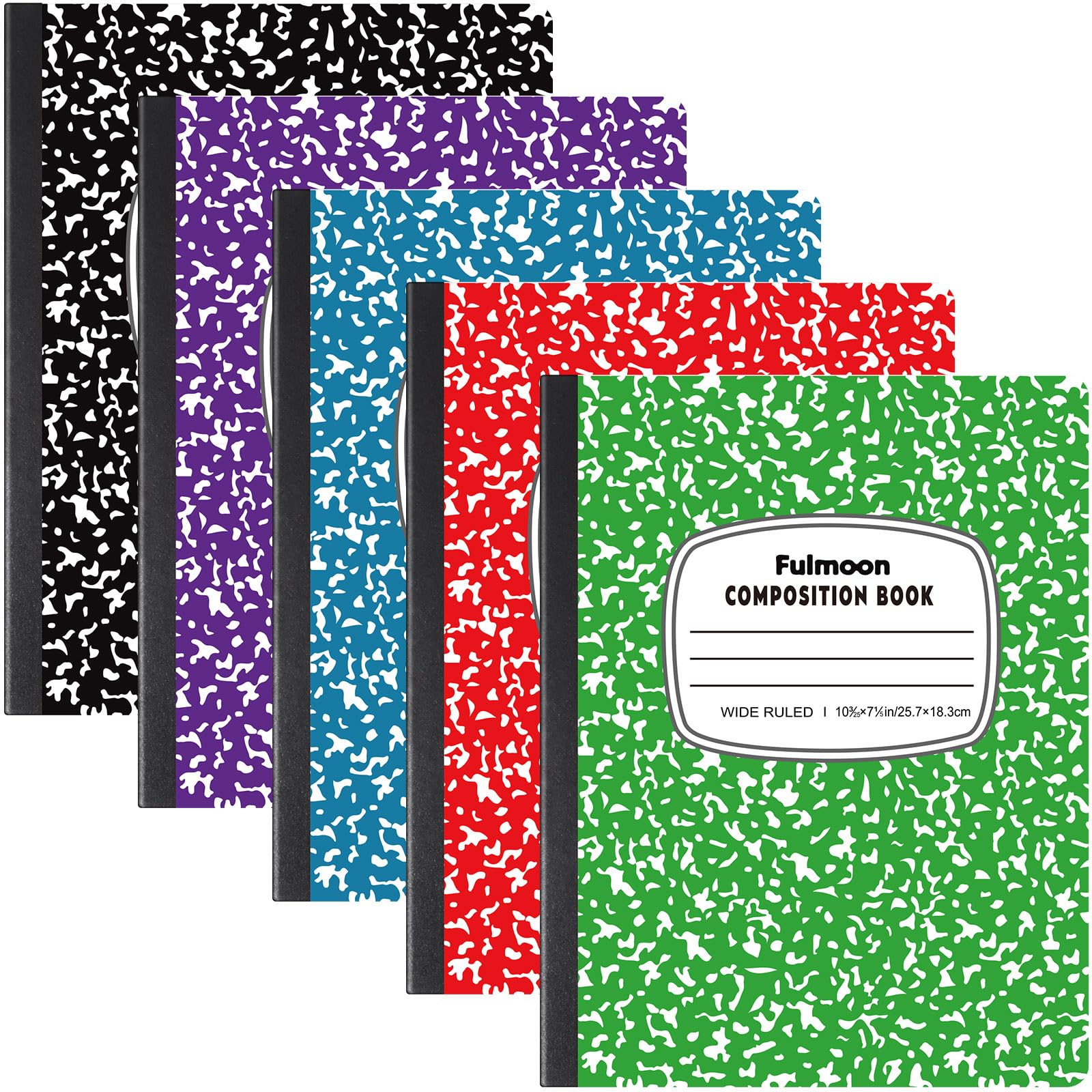 Amazon.com : Fulmoon 5 Pcs Composition Notebooks, Comp Book, 10.12 x 7. ...