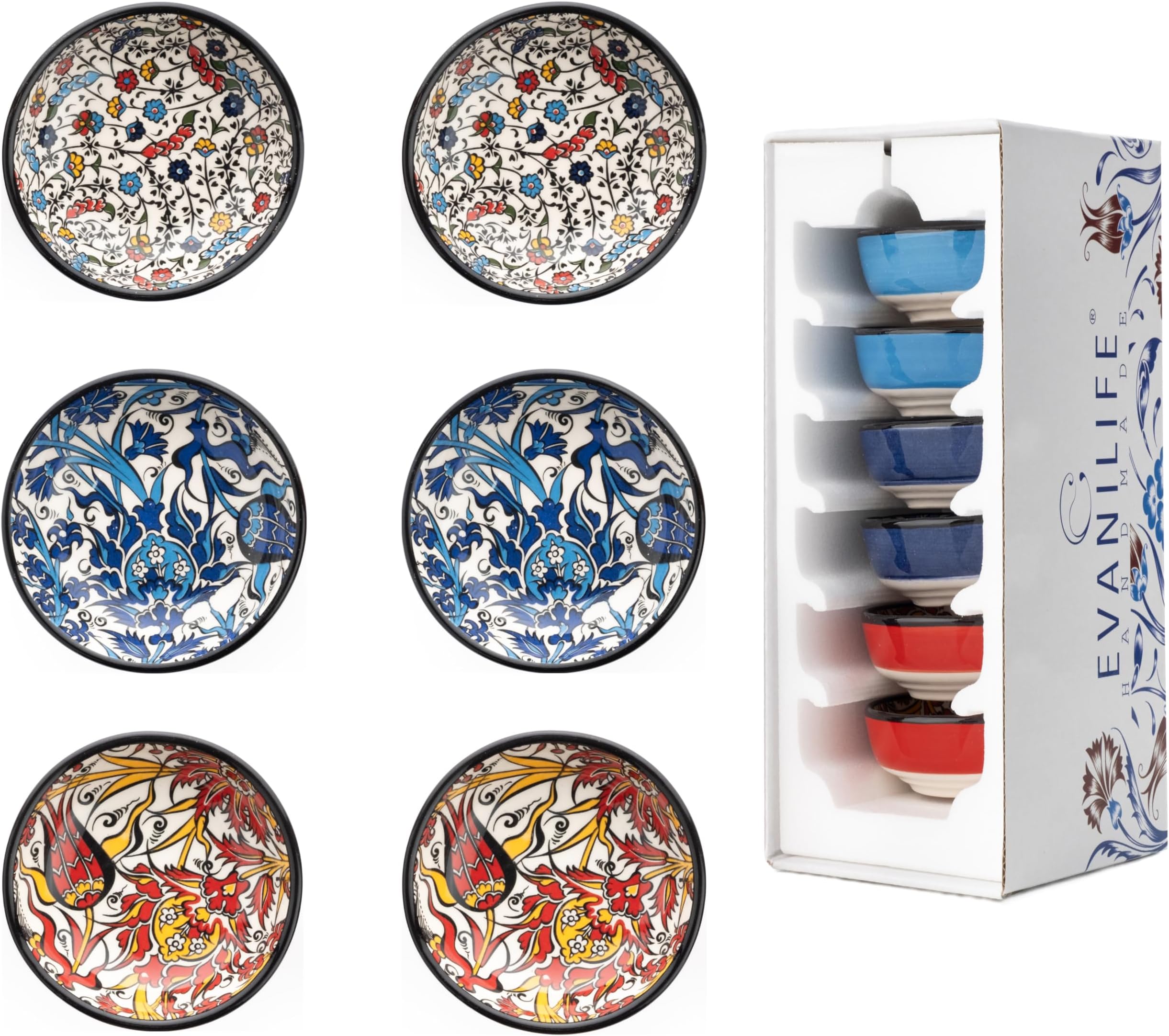 Amazon.com | Fancy Ceramic Dishes Bowl Set, Mini Side Seasoning Dish ...