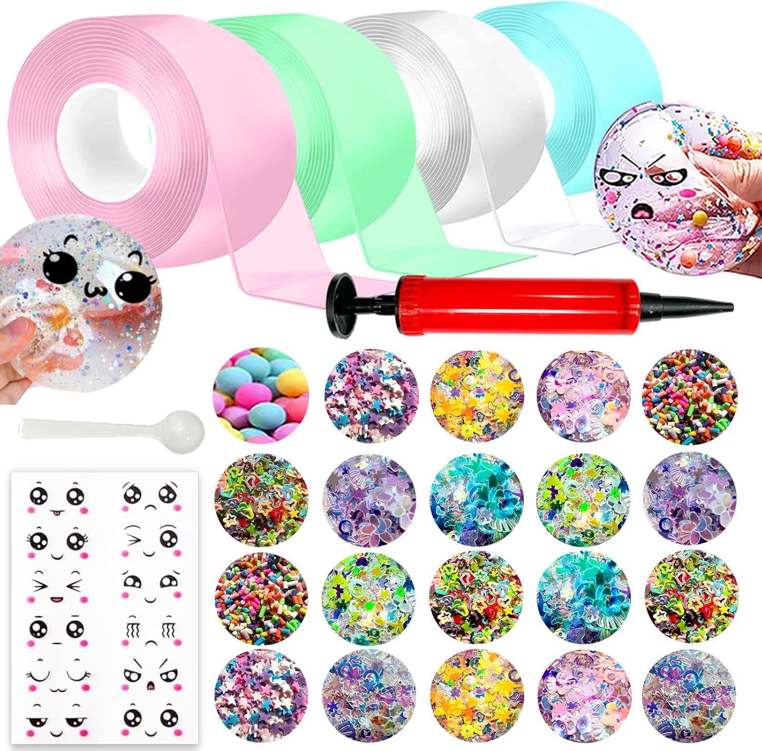 Amazon.com: Nano Tape Bubble Kit, Nano Double Sided Adhesive Tape Bubbles, 4Pcs Nano Tape Toys ...