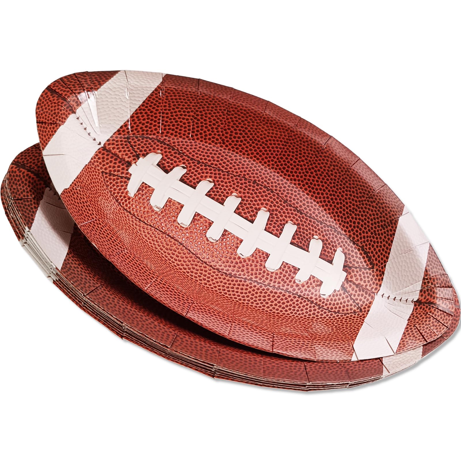 Amazon.com: EaciTown 24 Pcs Football Shape Plates Paper Football Party ...