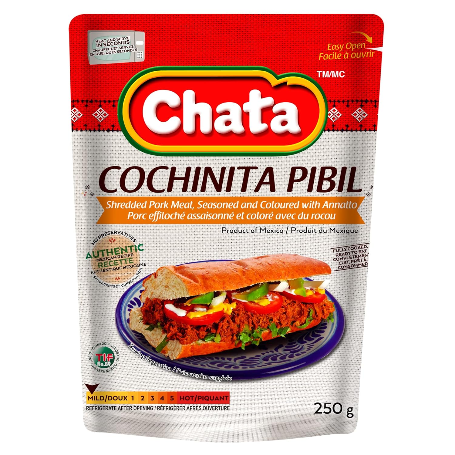 Amazon.com : CHATA Cochinita Pibil, Shredded Pork Meat, Seasoned with ...