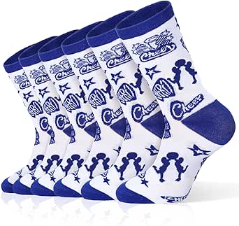 Amazon.com: Foaincore 12 Pair Cheer Socks Bulk for Women Girls Mid Calf ...