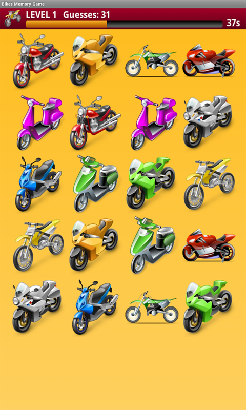 Bikes Memory Game - App on Amazon Appstore