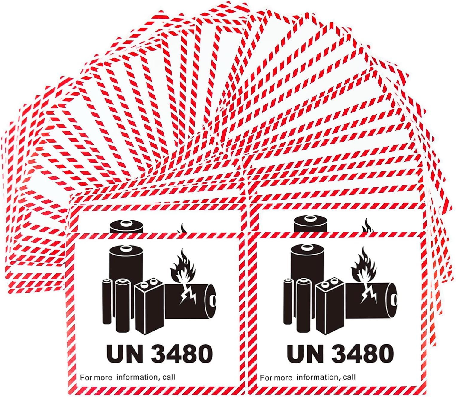 PACK4YA 20 x UN3480 Lithium Ion Battery Transport Caution Warning ...