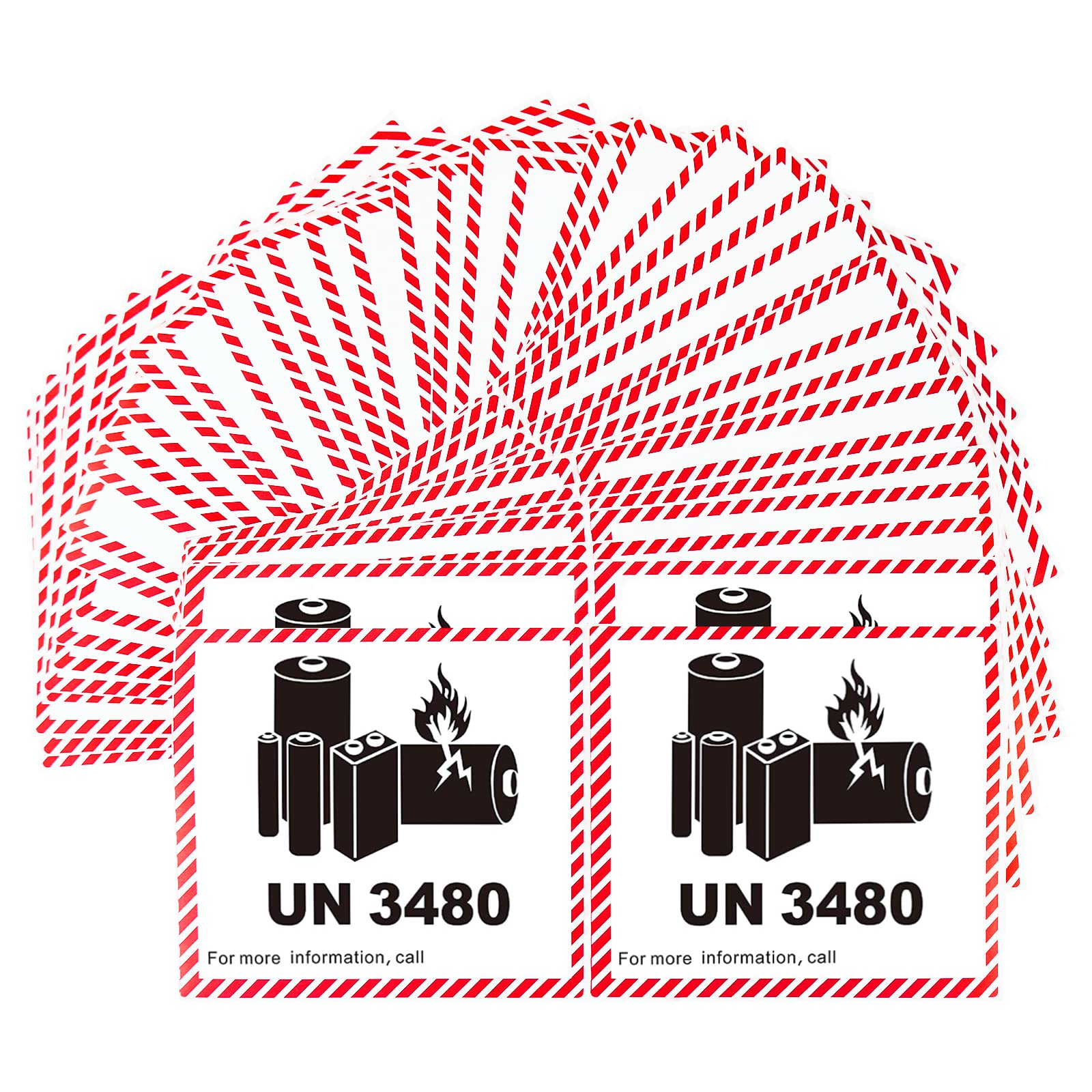 Buy PACK4YA 50 x UN3480 Lithium Ion Battery Transport Caution Warning ...