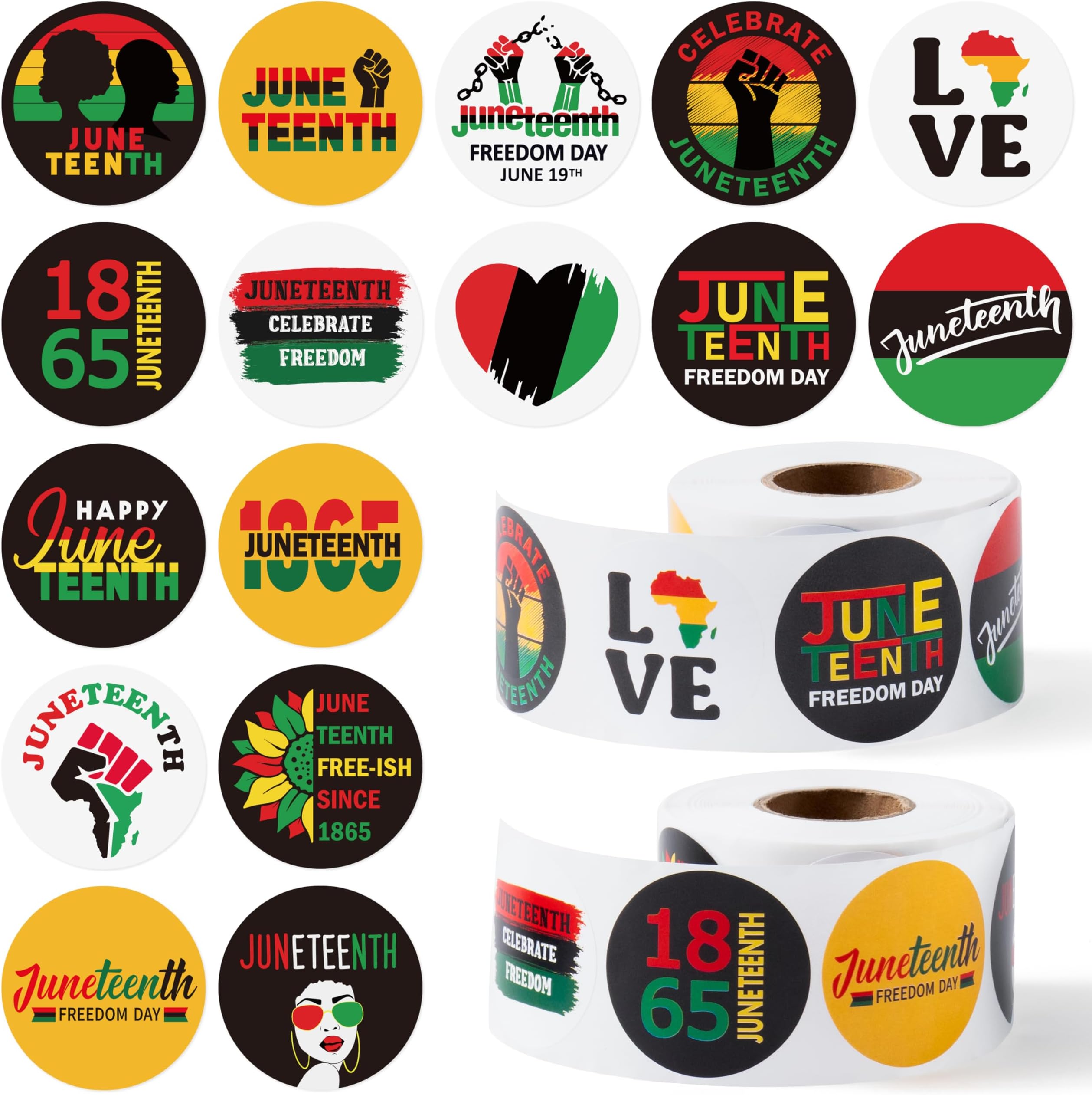 Amazon.com: Lucleag 360PCS Happy Juneteenth Stickers, Juneteenth 1865 ...