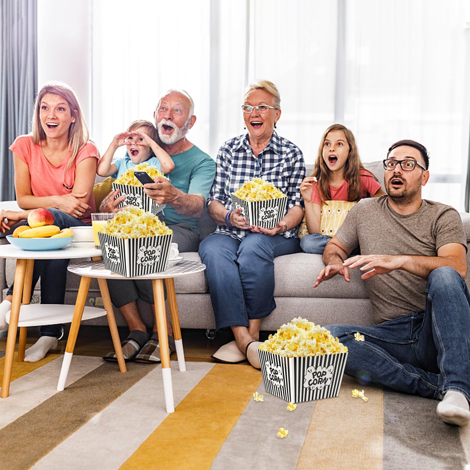 Snapklik.com : DECYOOL Popcorn Bowl Set, 12 Pack Paper Containers ...