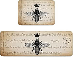 Amazon.com: Anti-Fatigue Kitchen Mats Standing Rugs Set of 2 Bumble Bee ...