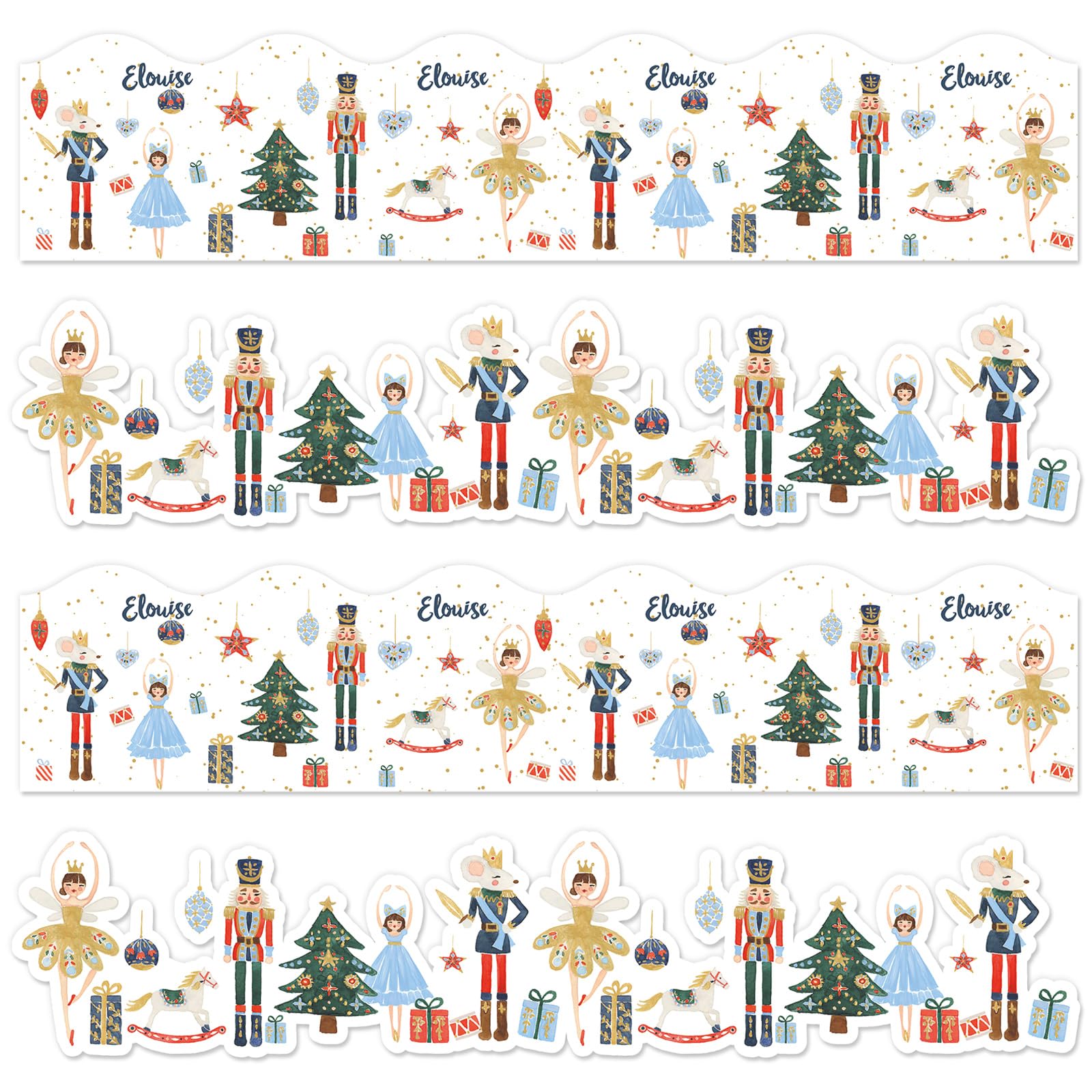 Amazon.com: AnyDesign 69Ft Christmas Bulletin Board Borders Nutcracker ...