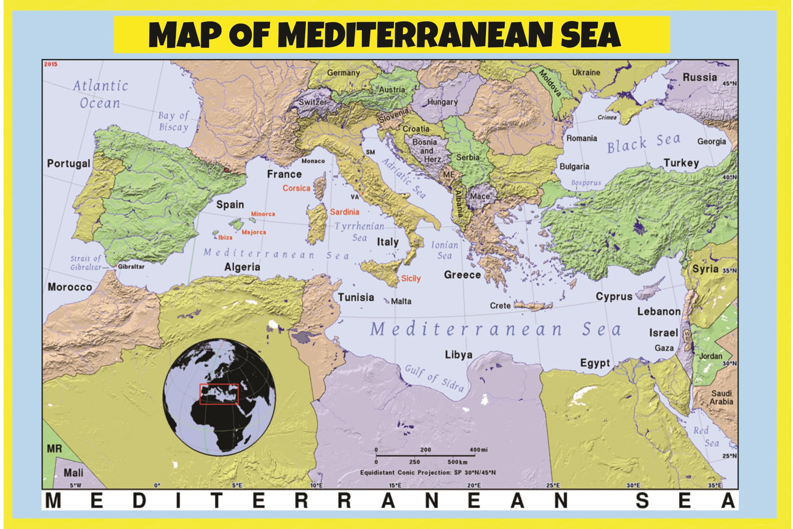 Mediterranean Sea On World Map