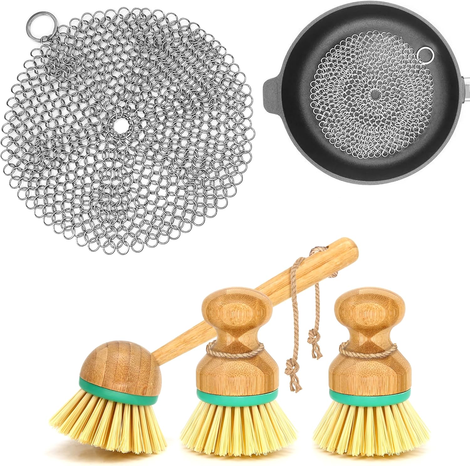 Amazon.com: 316 Stainless Steel Cast Iron Skillet Cleaner Cast Iron ...