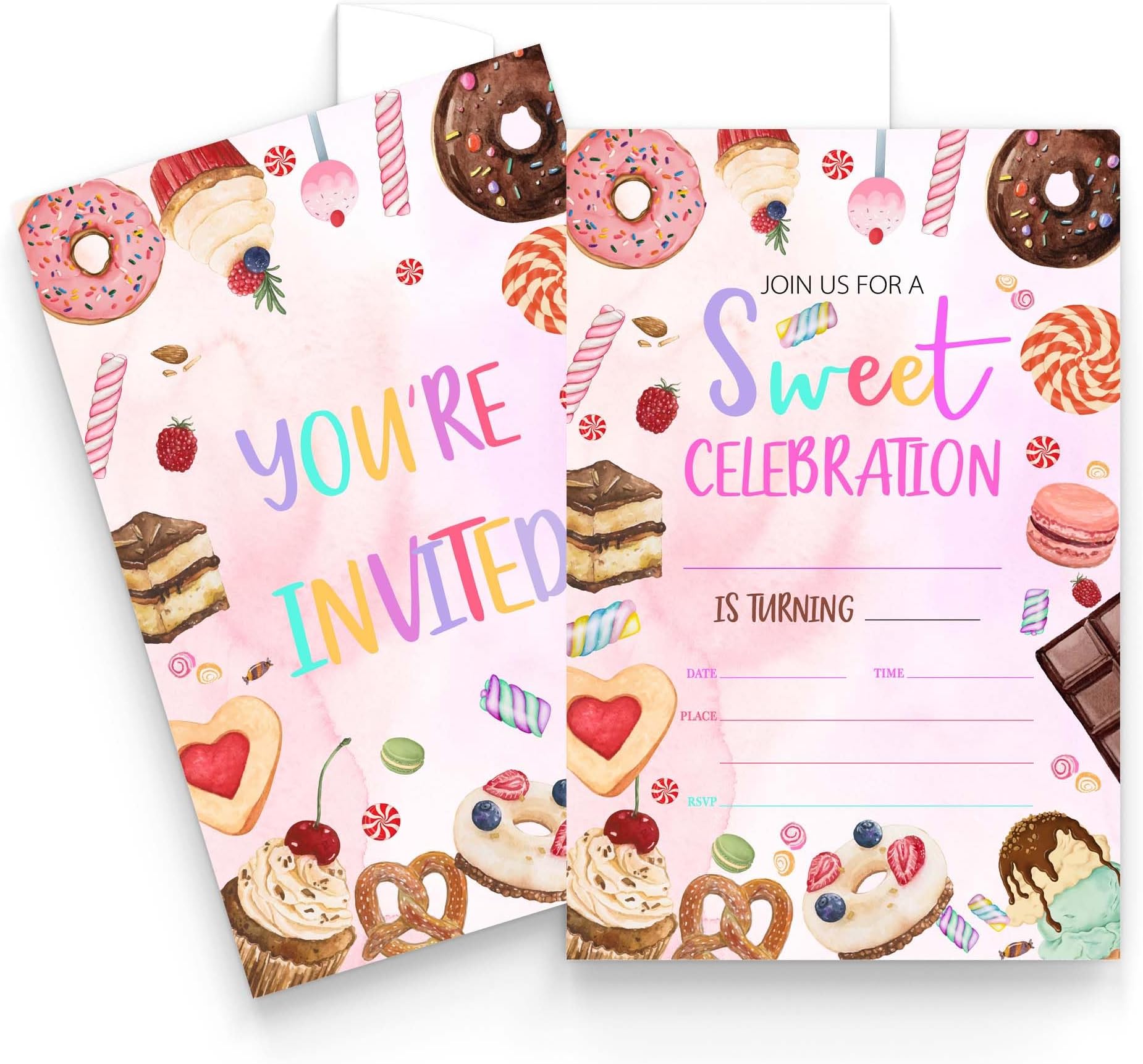 Amazon.com : Sweet Celebration Birthday Invitations With Envelopes ...