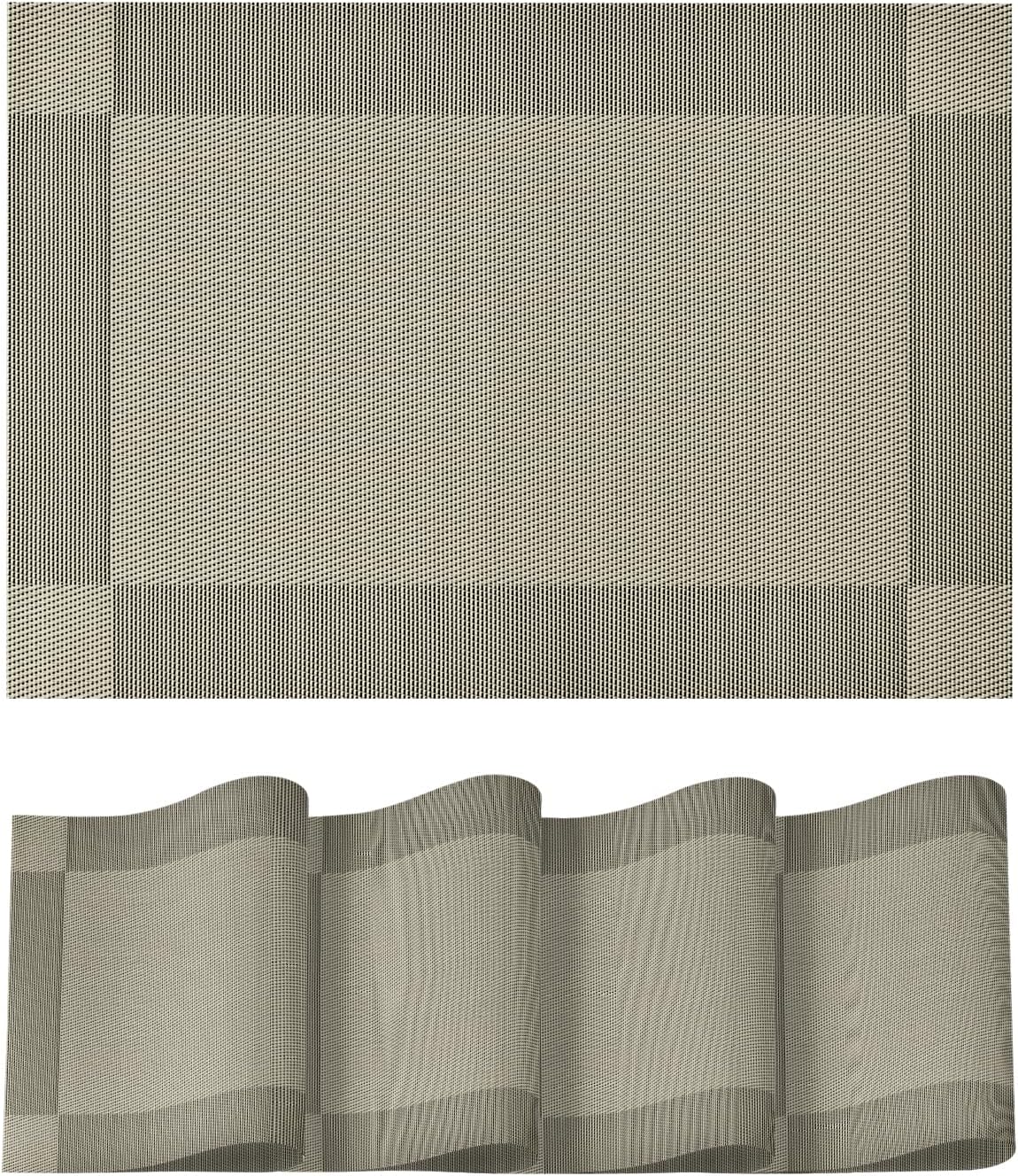 Amazon.com: Artoid Mode Gold Cube Vinyl Placemats Set of 4, Washable ...