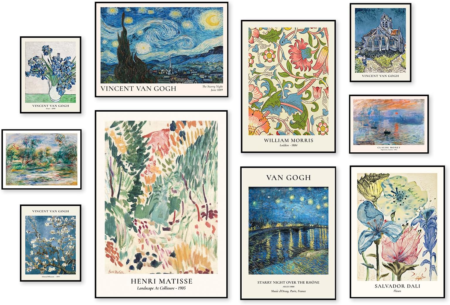Amazon.com: The Gifted Stationary 20 Pack Impressionist Artist Posters ...