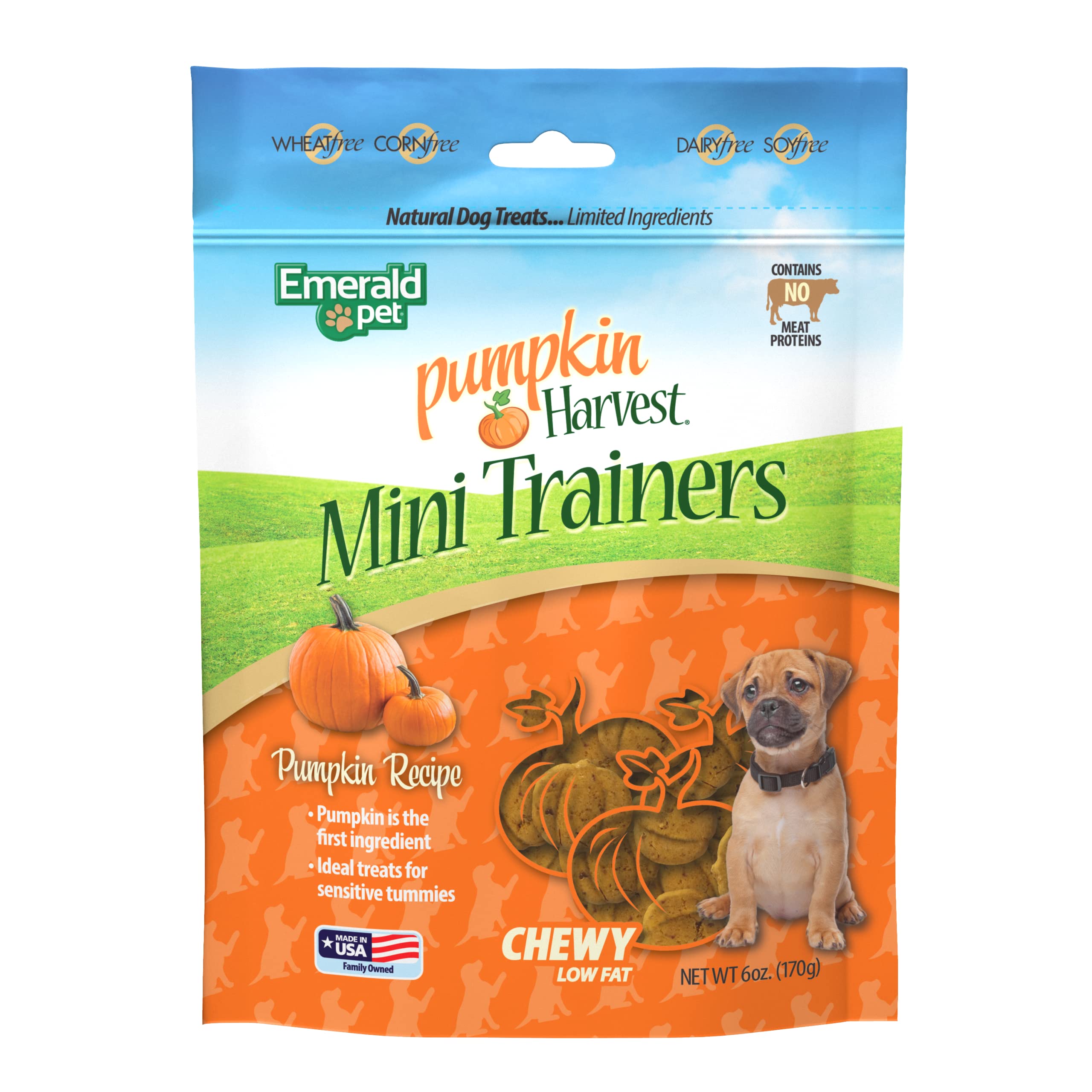 Amazon.com : Emerald Pet Pumpkin Mini Trainers Dog Treats, 6 oz ...