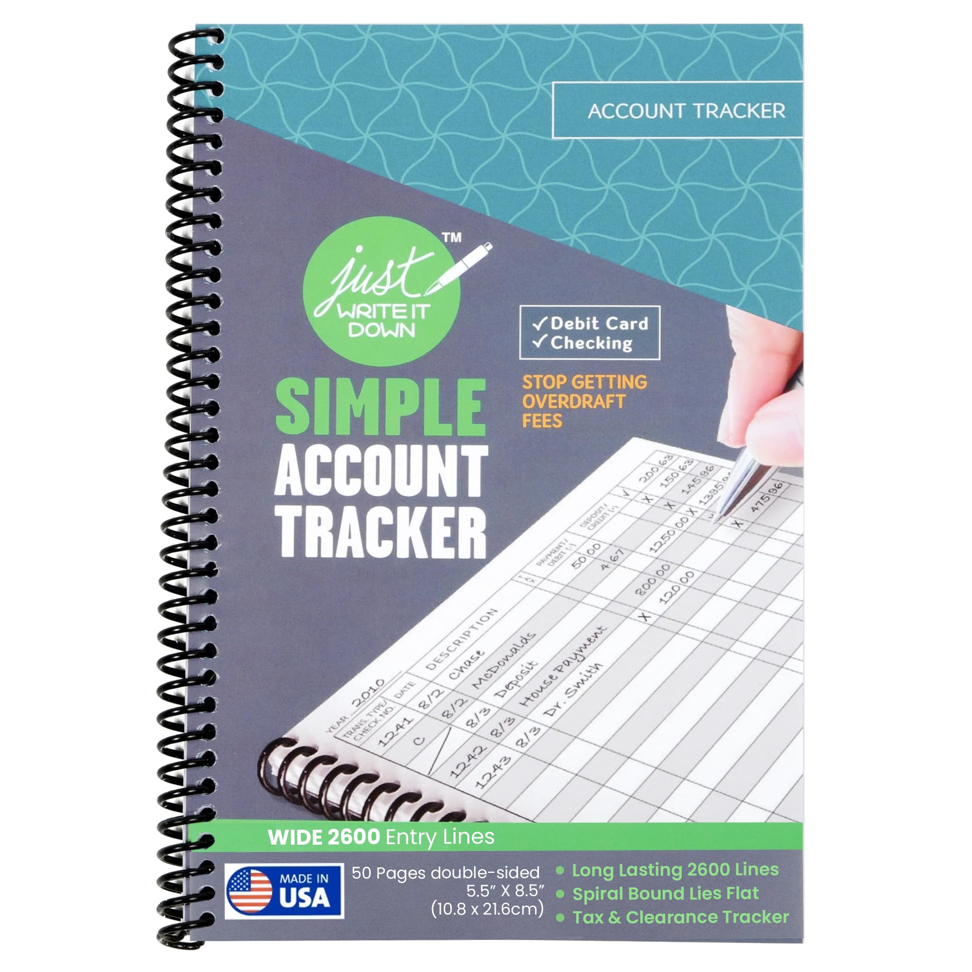 Snapklik.com : The Superior Registers Premium Check Book Register ...