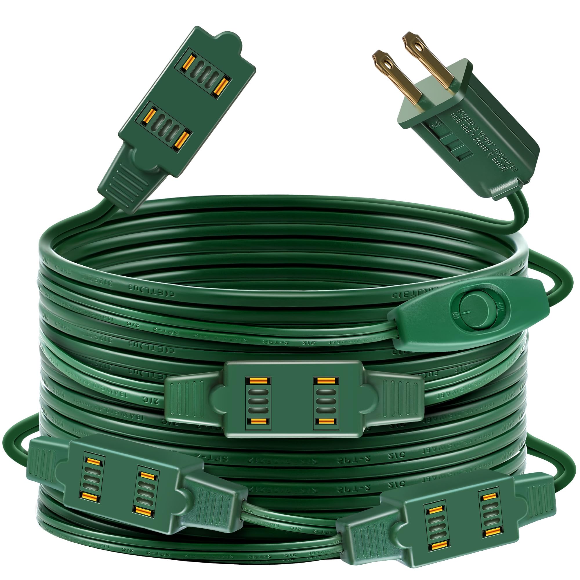 Christmas Tree With Extension Cord Outlets 50Ft Outdoor Extension Cord