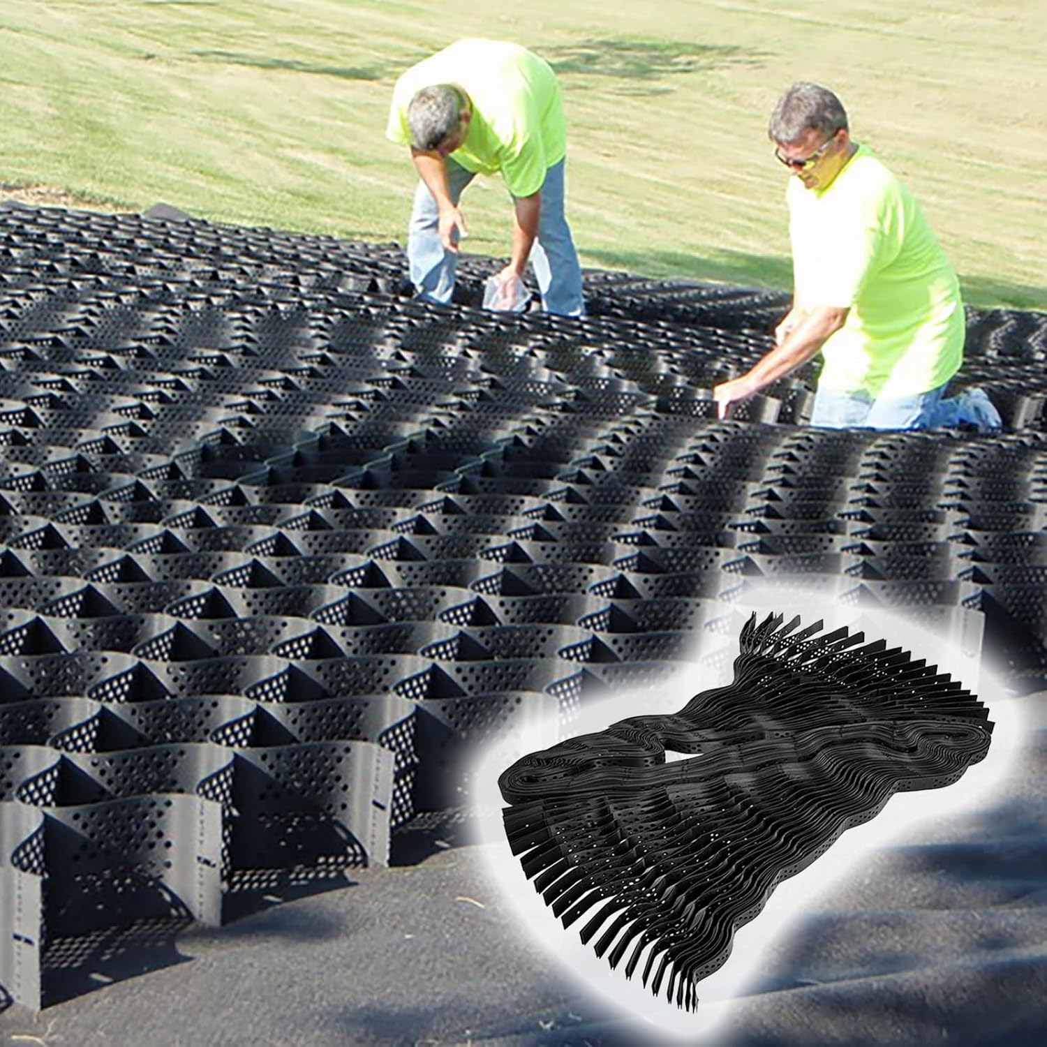 Amazon.com: 3 - 33 Ft Wide Gravel Stabilizer Grid, Farms Pastures Lawns ...