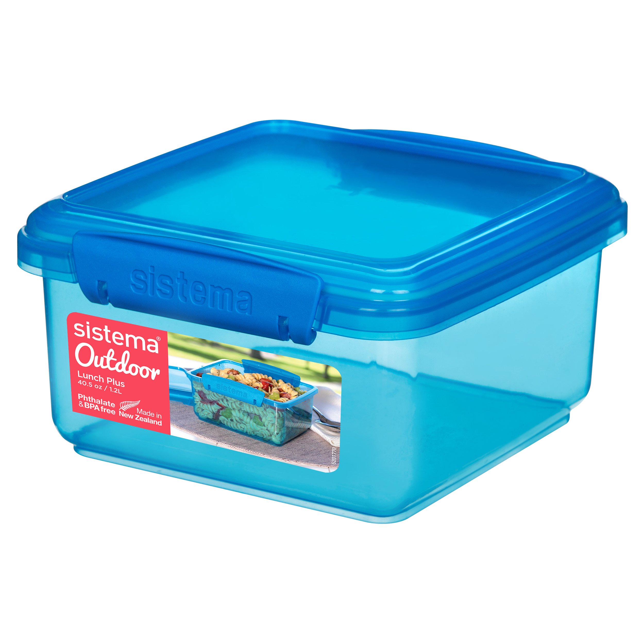 Sistema Outdoor Lunch Plus Lunch Box, Blue, 1.2 Litre : Amazon.co.uk ...