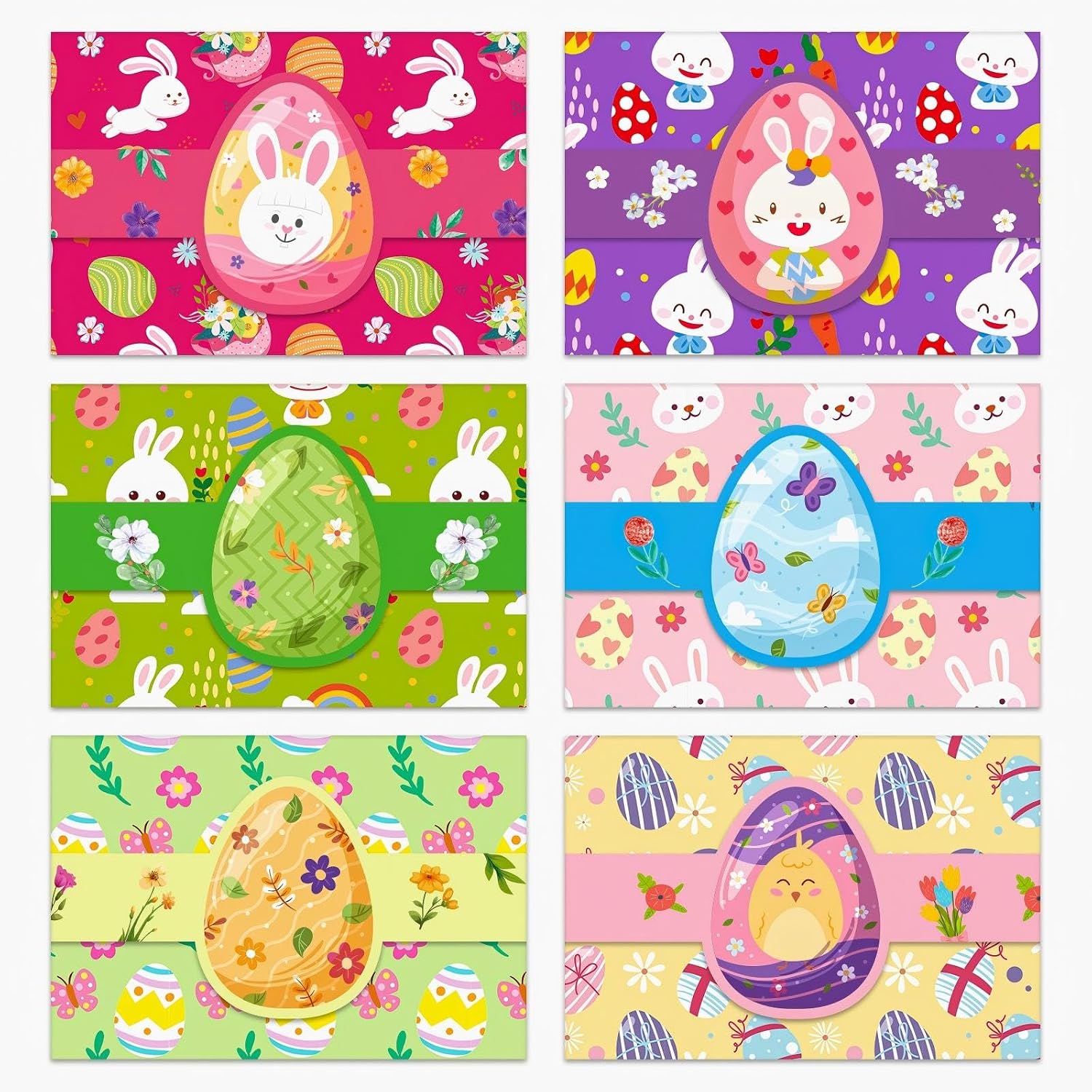 Amazon.com: GMEMNOV 6PCS Easter Gift Card Holders - Easter Egg Gift ...