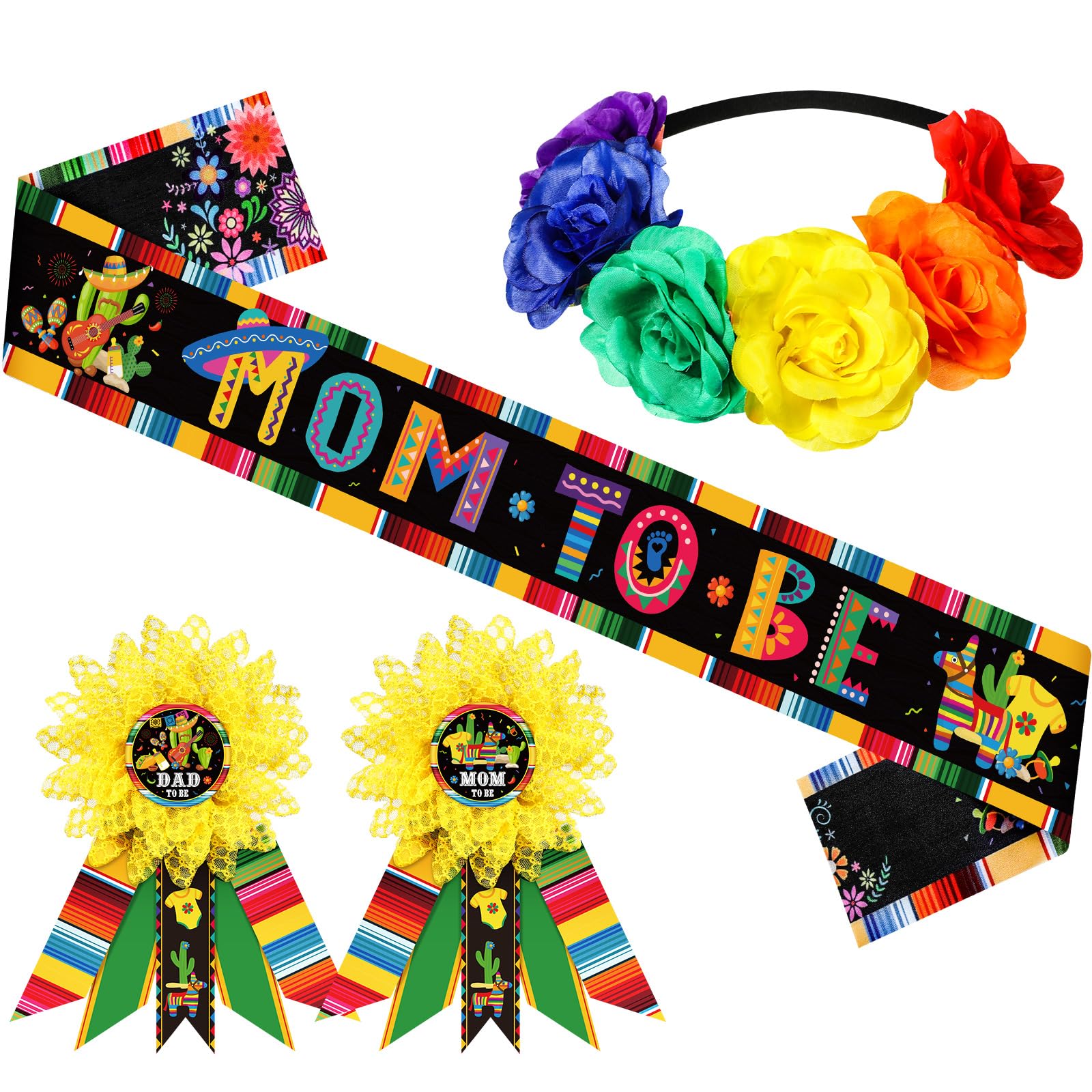 Amazon.com: Moucuny 4 Pcs Dad and Mom to Be Decorations, Baby Shower ...