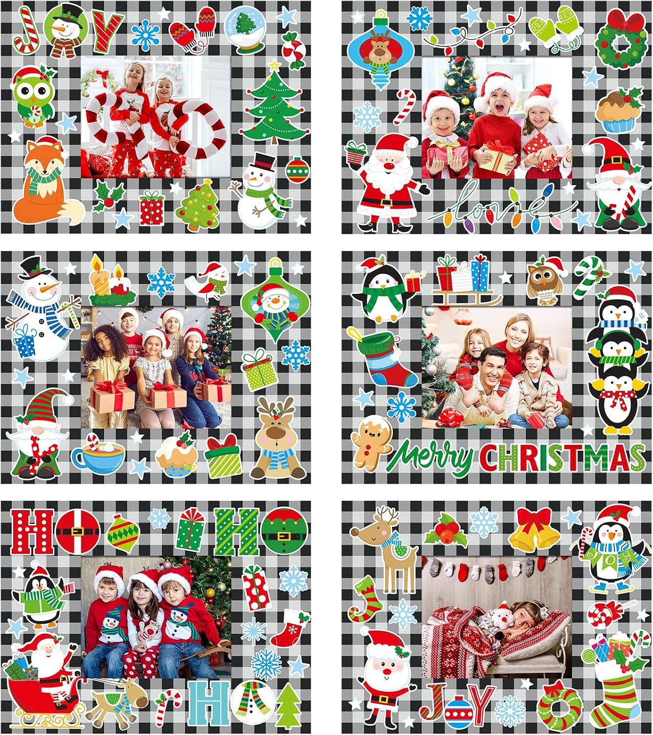 Amazon.com: Capoda 24 Packs Christmas Photo Frame Xmas Craft DIY ...