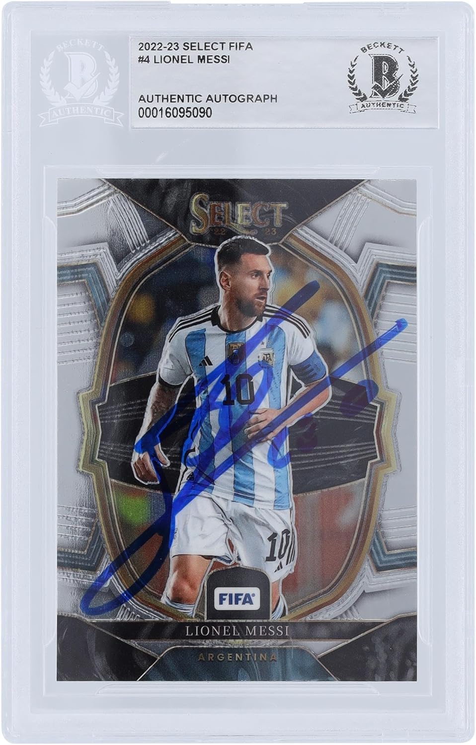 Lionel Messi Argentina FC Autographed 2022-23 Panini Select FIFA #4 BAS ...