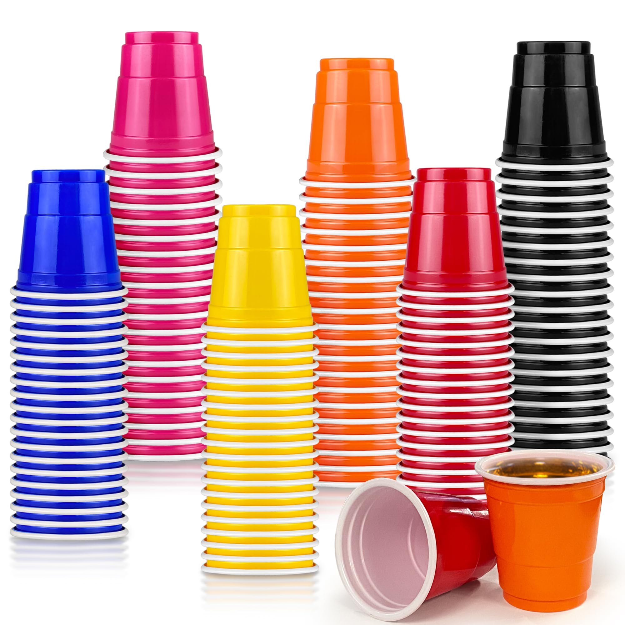 Amazon.com: TOSPARTY 120Pcs 2oz Plastic Shot Cups Mini Disposable ...
