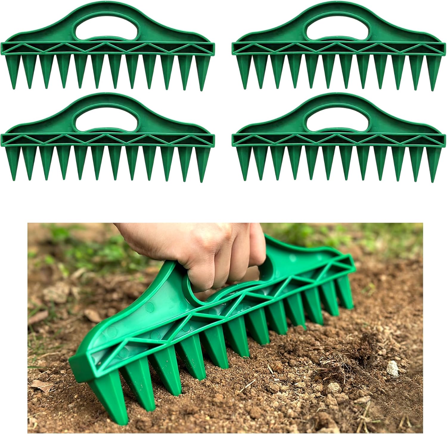 Amazon.com : MTOEZKAE Dibbler Garden Tool with 12 Holes, Plant Seed ...