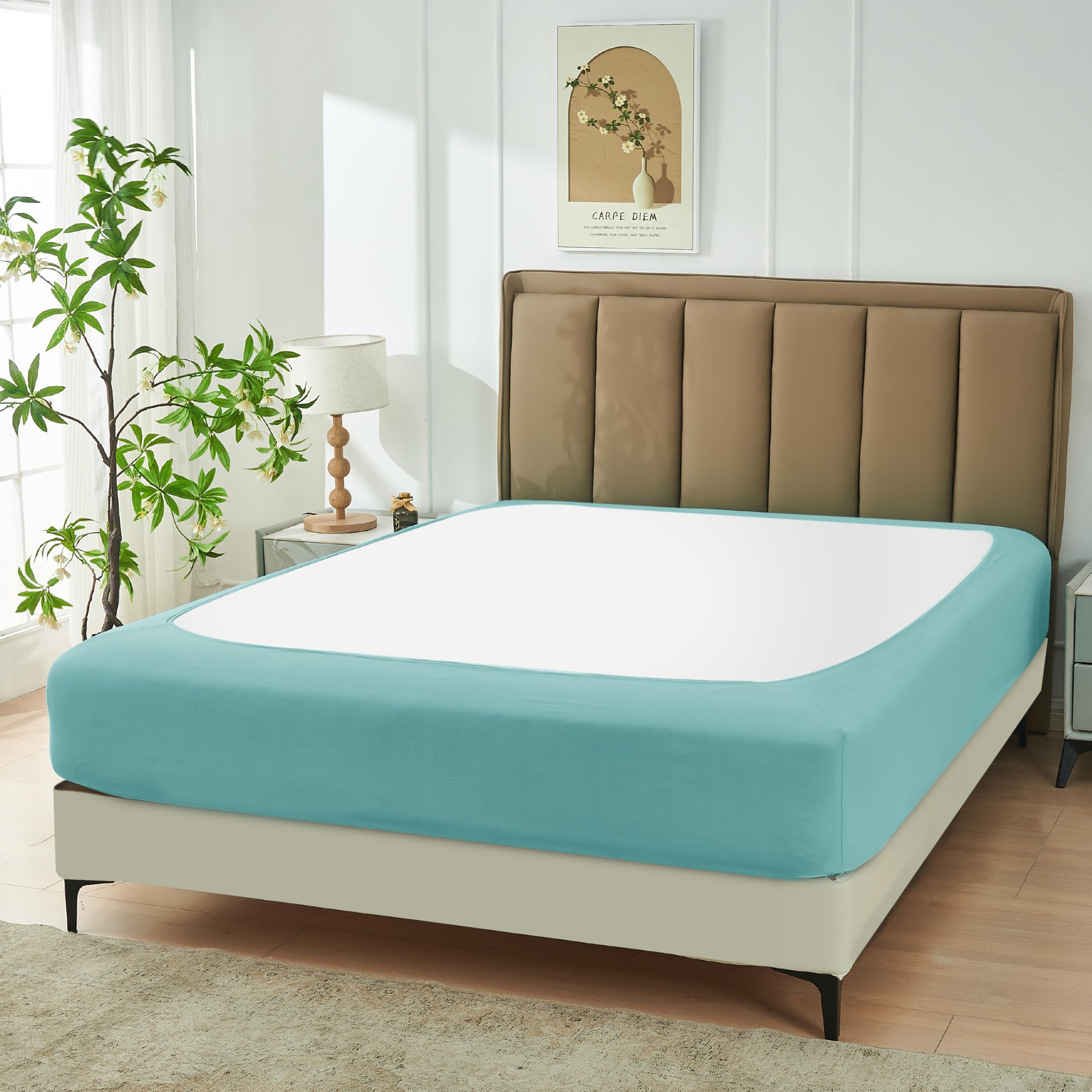 Decorative Box Spring Covers BOX SPRING COVER, LOGAN, NATURAL, QUEEN