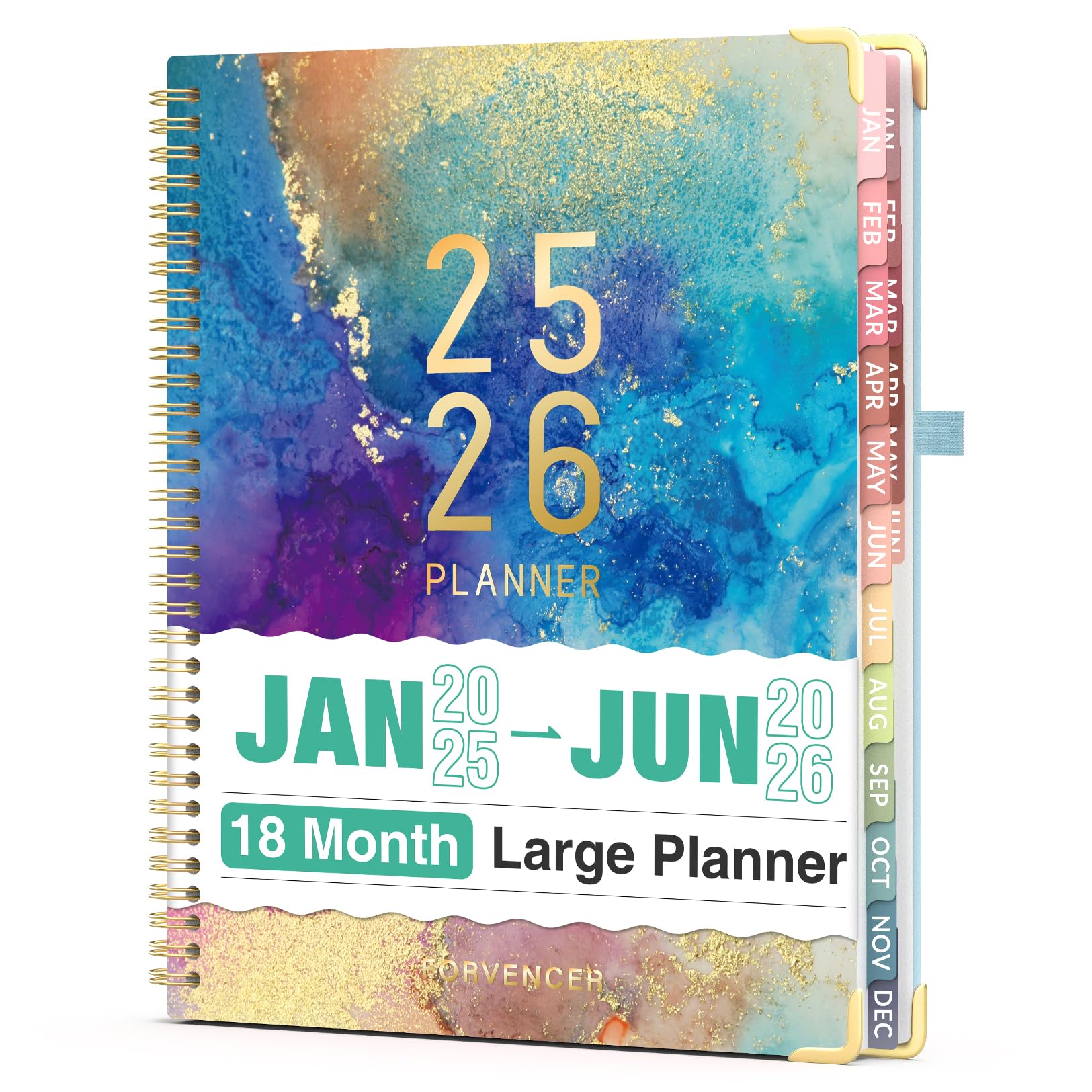 Amazon.com : Forvencer Daily Planner 2025-2026, 18 Month Academic ...