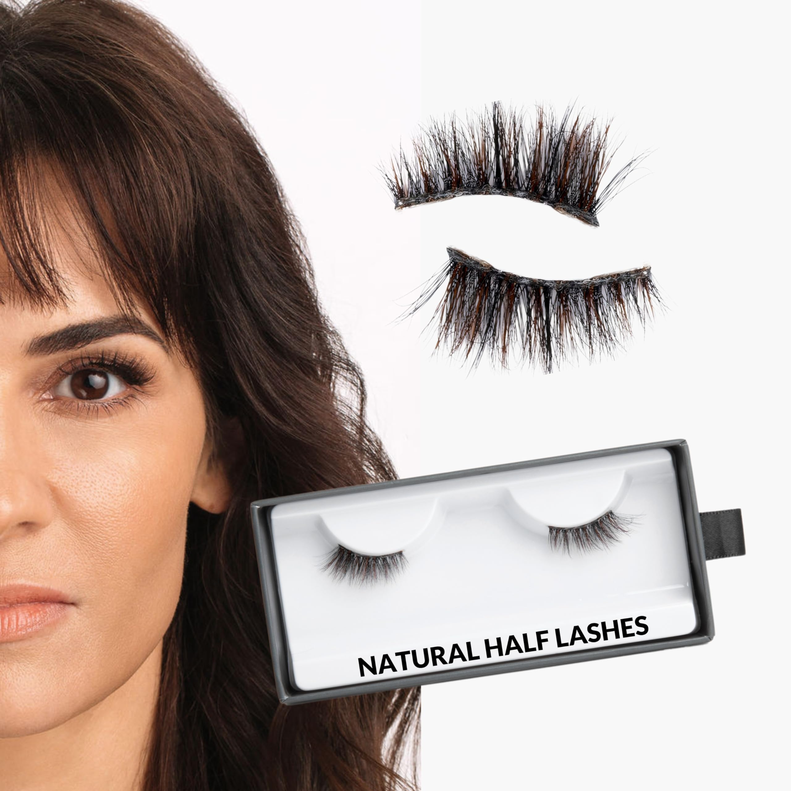 Amazon.com: Natural False Lashes | Carina Half Eyelashes | Best False ...