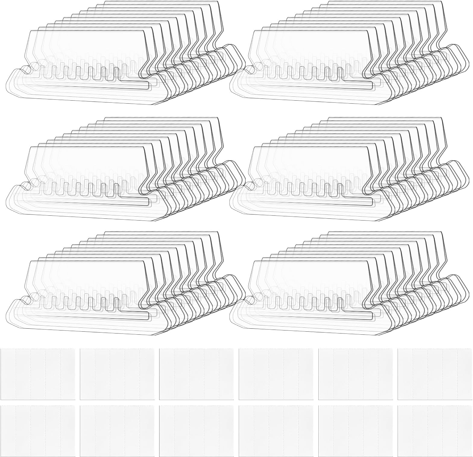 File Folder Tabs, 60+60 Sets Clear Hanging File Folder Tabs with ...