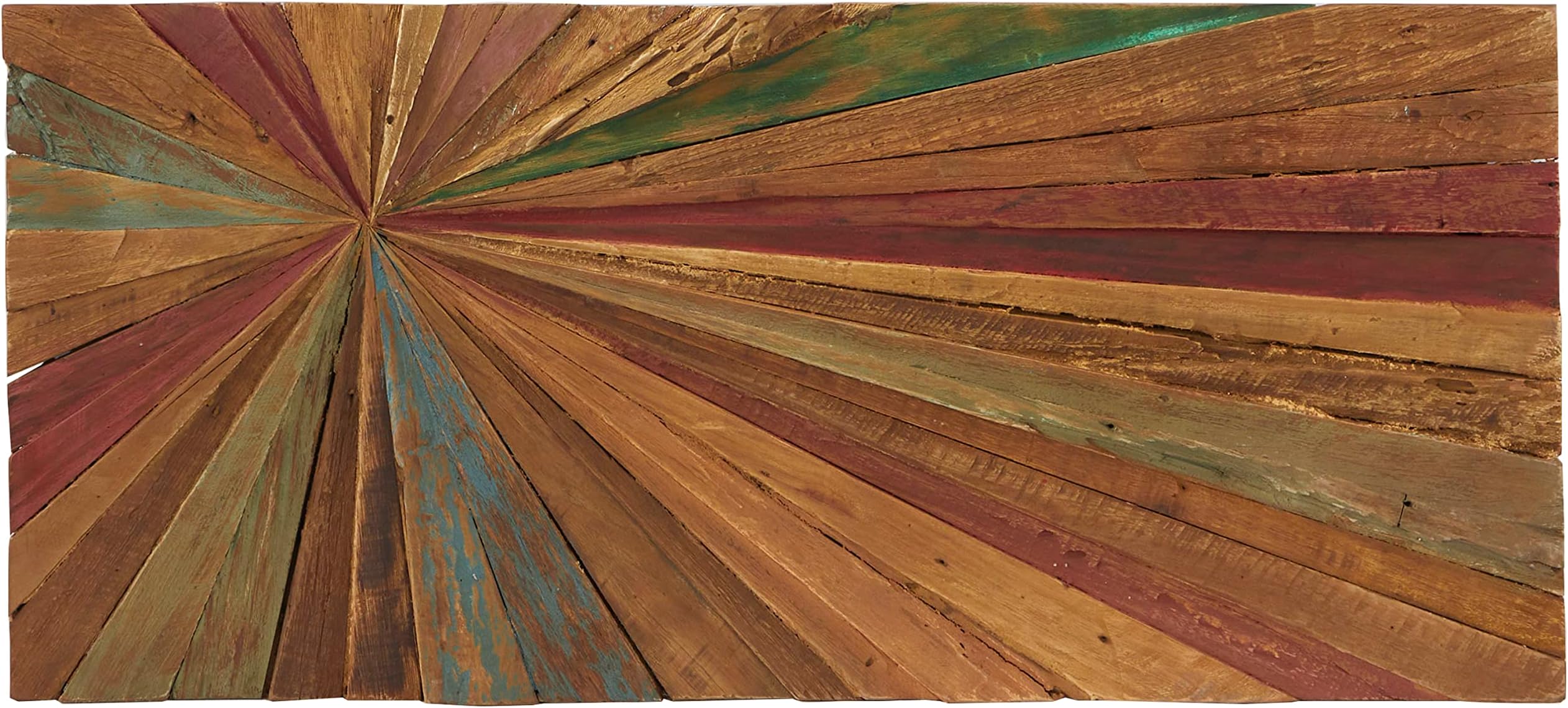 Amazon.com: Deco 79 Teak Wood Starburst Handmade Radial Wall Decor, 39 ...