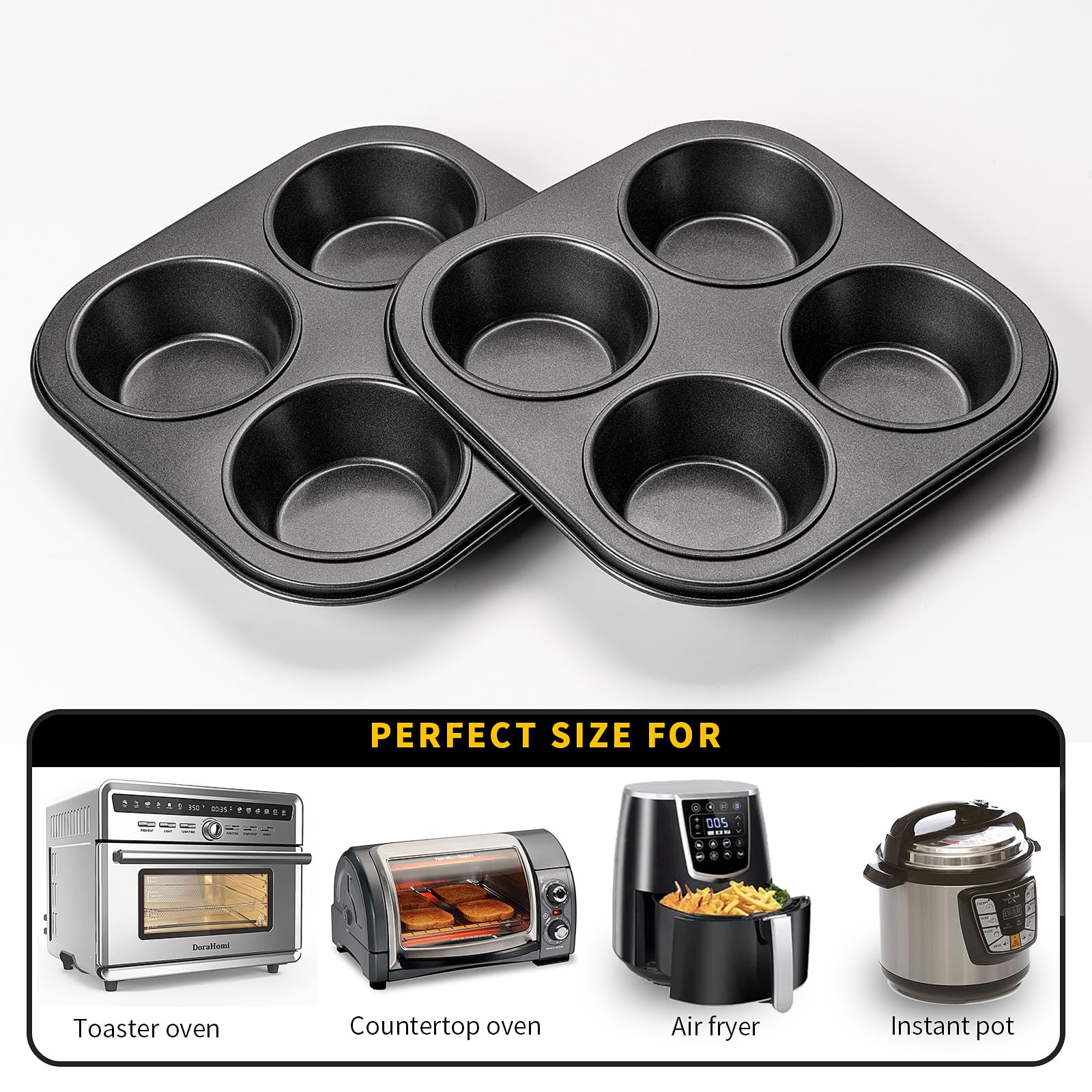 Snapklik.com : Air Fryer Muffin Pan, 2 Pack Cupcake Molds For Air Fryer ...