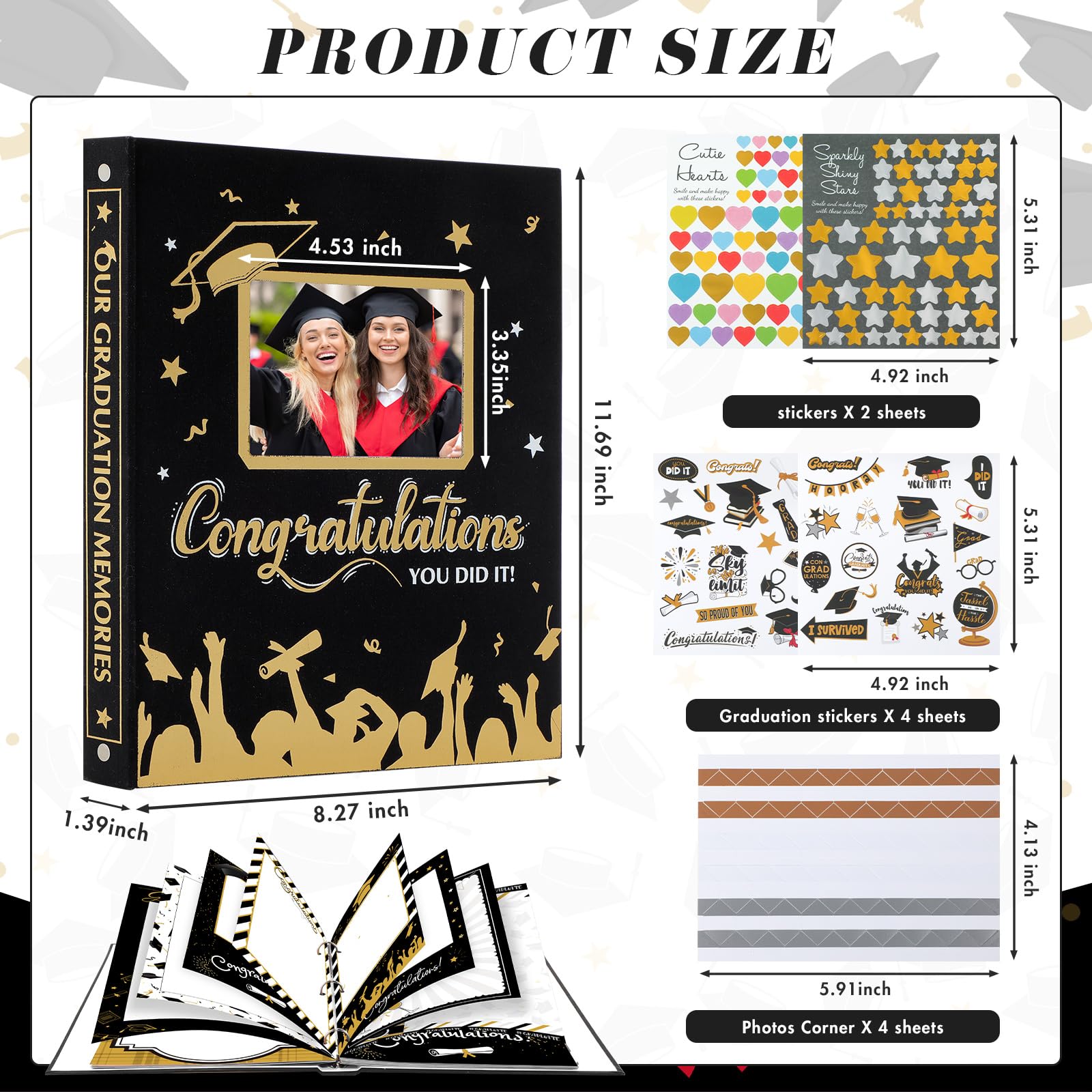 Snapklik.com : Pasimy Graduation Scrapbook Kit A4 Photo Album 60 Pages ...