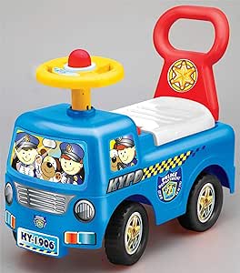 Allkindathings Push Along Sit On Ride On Police Car Walker Children ...