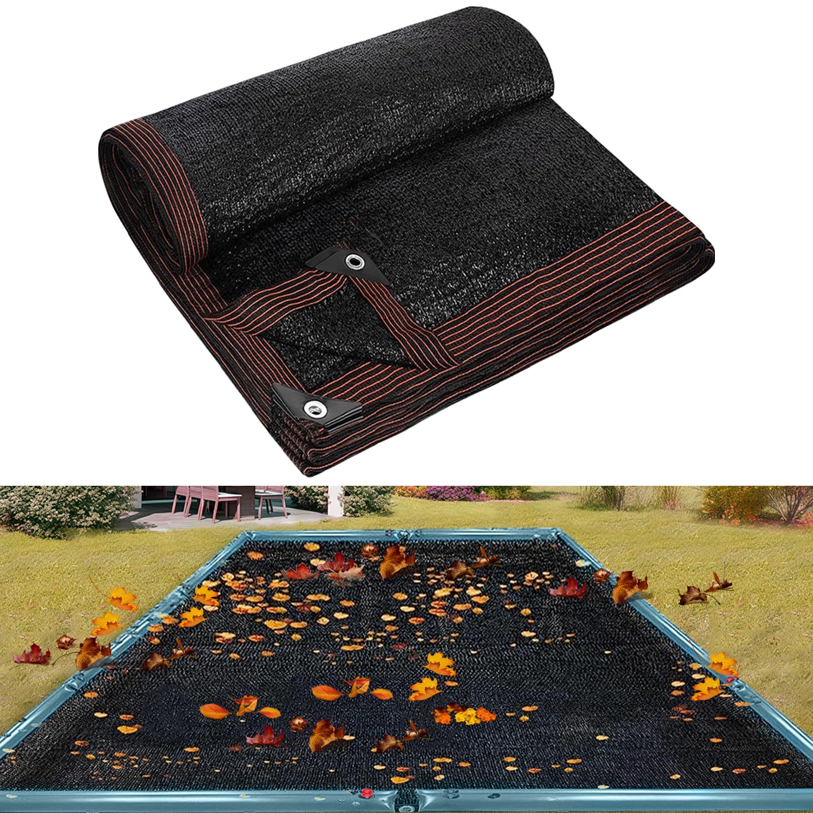 Amazon.com : 18 x 36FT Pool Leaf Net Cover- Leaf Netting for Inground ...