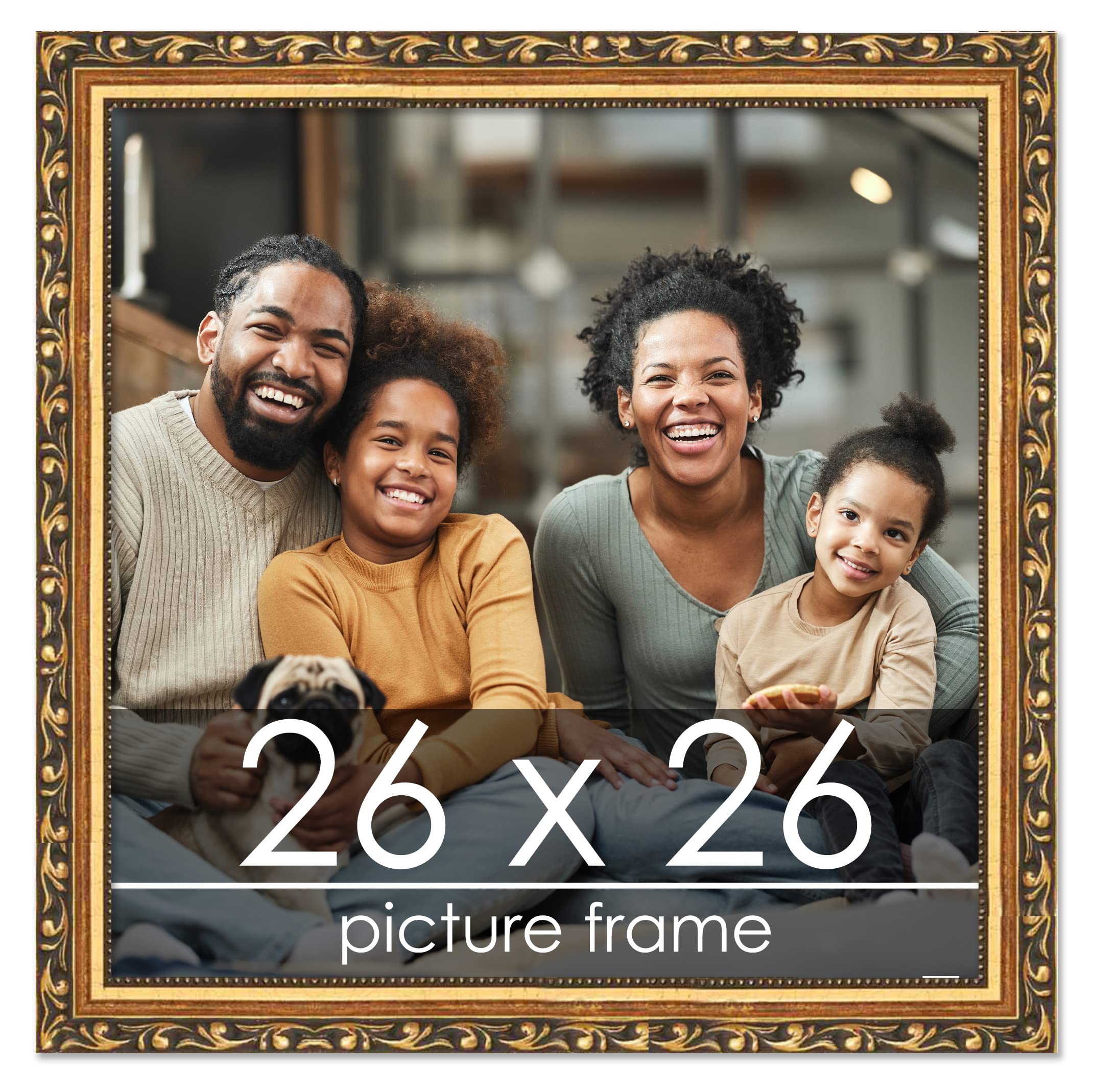 Amazon.com - Poster Palooza 26x26 Traditional Gold Square Picture Frame ...