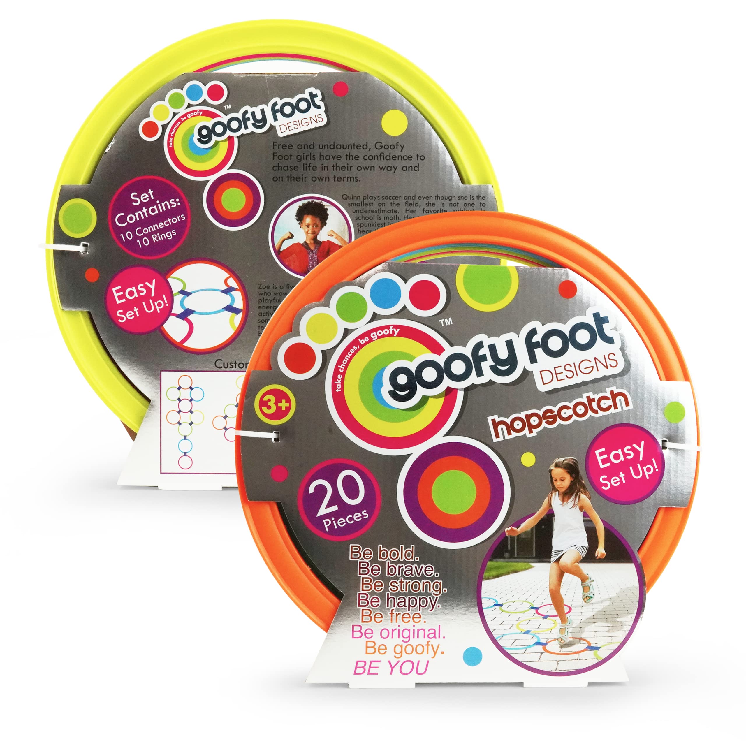 Goofy Foot 2 Pack Hopscotch Ring Set with 20 Hoops and 20 Connectors ...