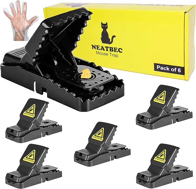 Reusable Mouse Trap with Gloves Indoor and Outdoor Rat Traps(Pack of 6 ...