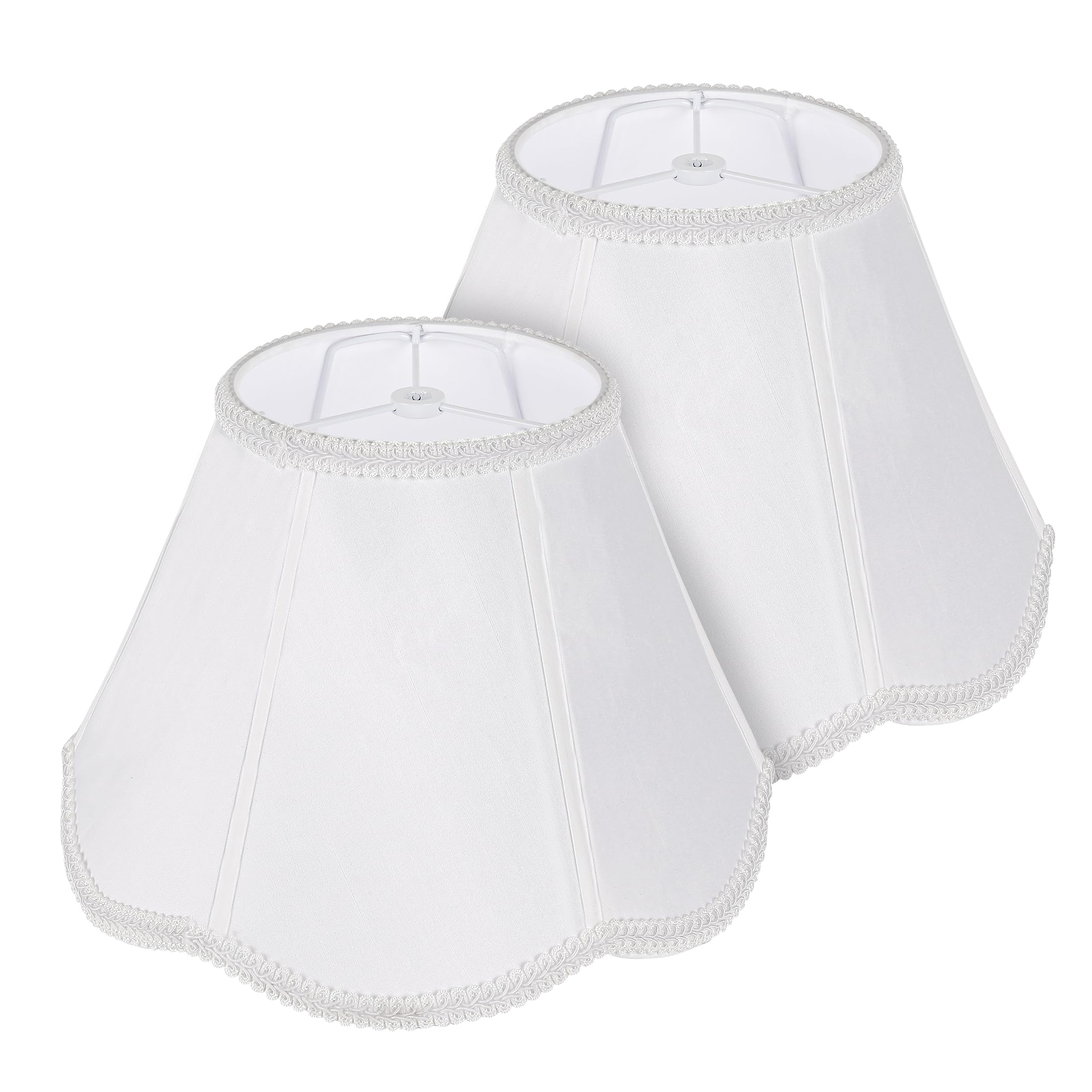 Bell Lampshades Set of 2, Small Scalloped Lamp Shade, 6" Top x 12 ...