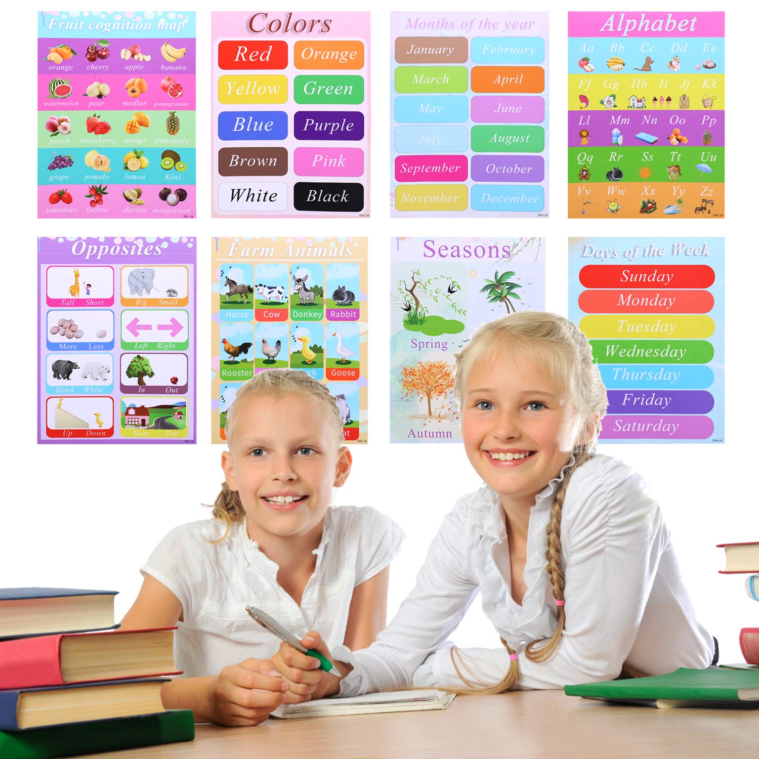 Educational Posters, 12 Pieces Educational Math Posters, Classroom ...