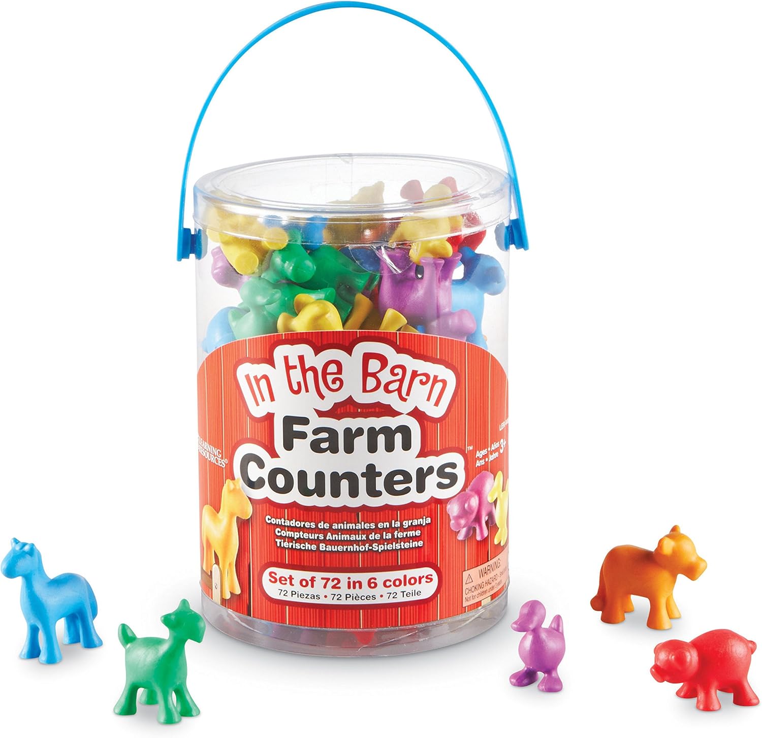 Amazon.com: Learning Resources In the Barn Farm Counters, Set of 72 ...