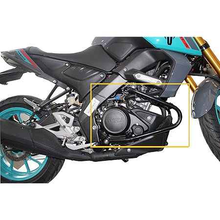 Yamaha Engine Crash Guard for MT 15 Ver. 1, Ver. 2, Black (BKJF43B00000 ...