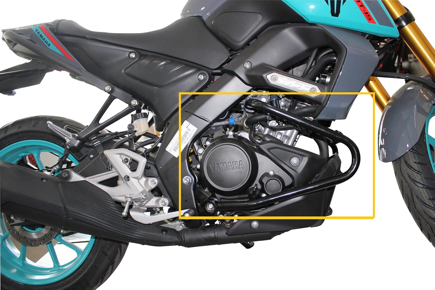Yamaha Engine Crash Guard for MT 15 Ver. 1, Ver. 2, Black (BKJF43B00000 ...