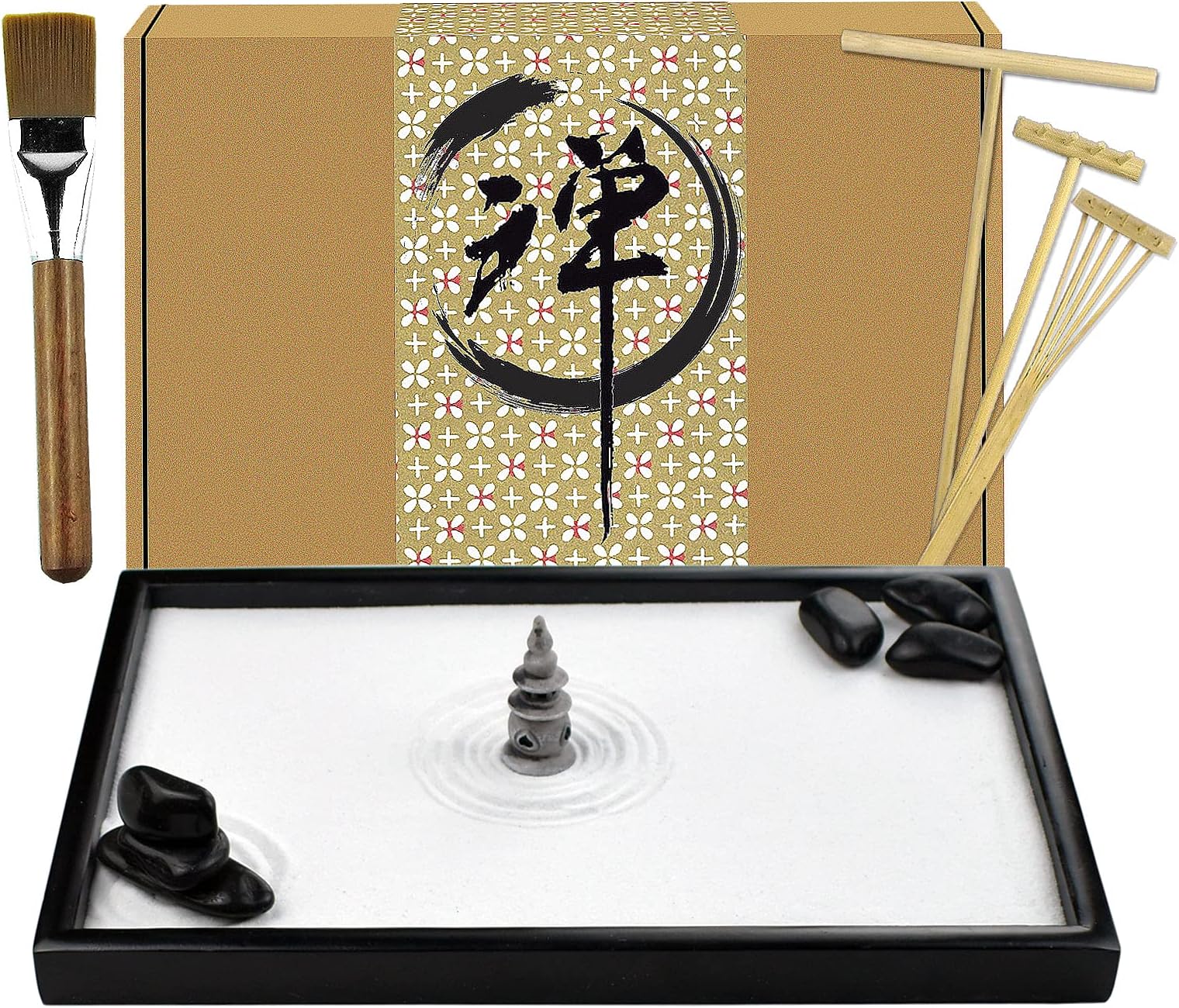 Amazon.com: Zen Sand Garden for Desk with Rake, Rocks and Figures ...